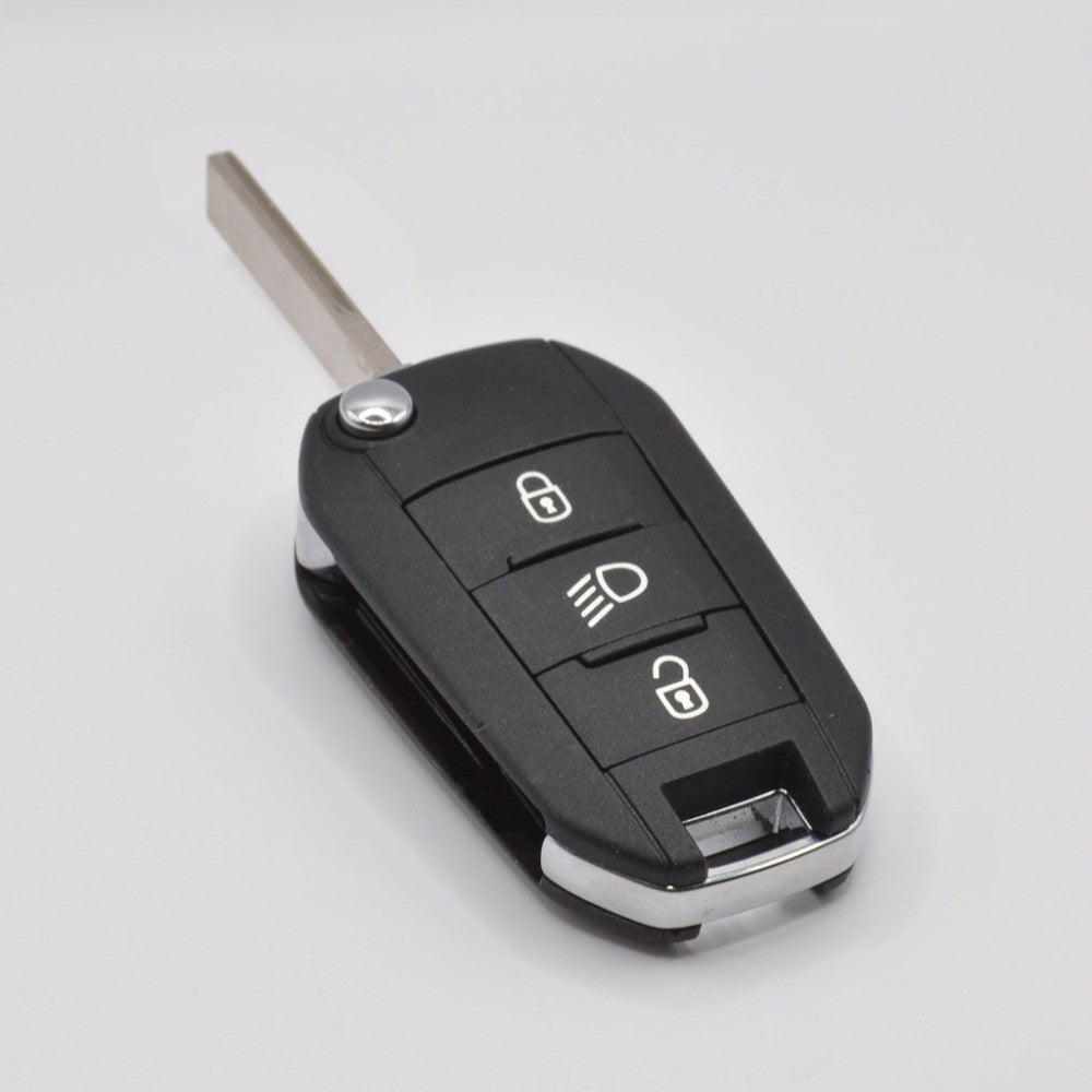 Peugeot 3 Button Flip Remote Key 208/301/308/508 PCF7941 433Mhz. - Car ...